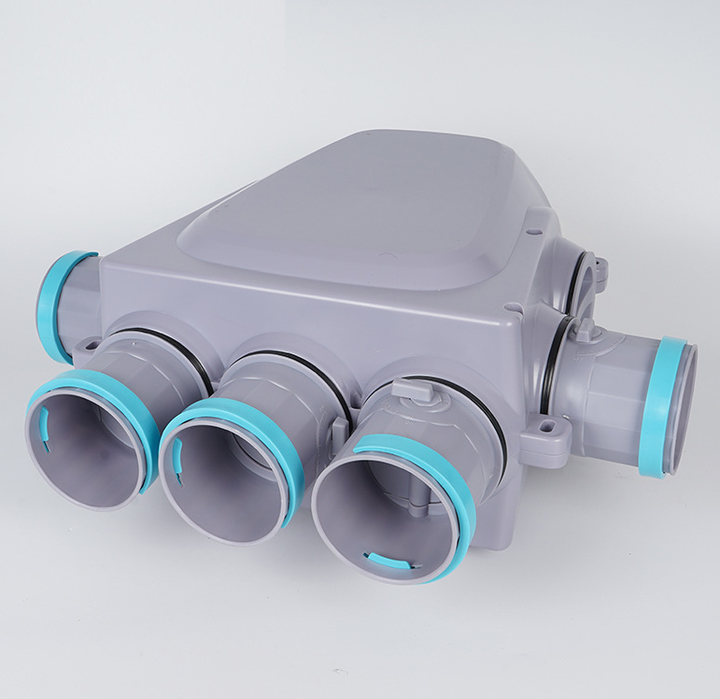 Fresh Air PE Pipe Bellows Distributor Muffler Splitter Pipe Branch Box ...