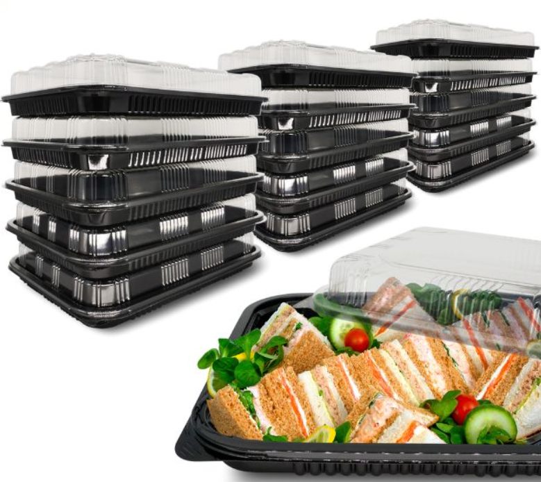 13" Recyclable Catering Trays Eco-Friendly Large Plastic Serving Trays ...
