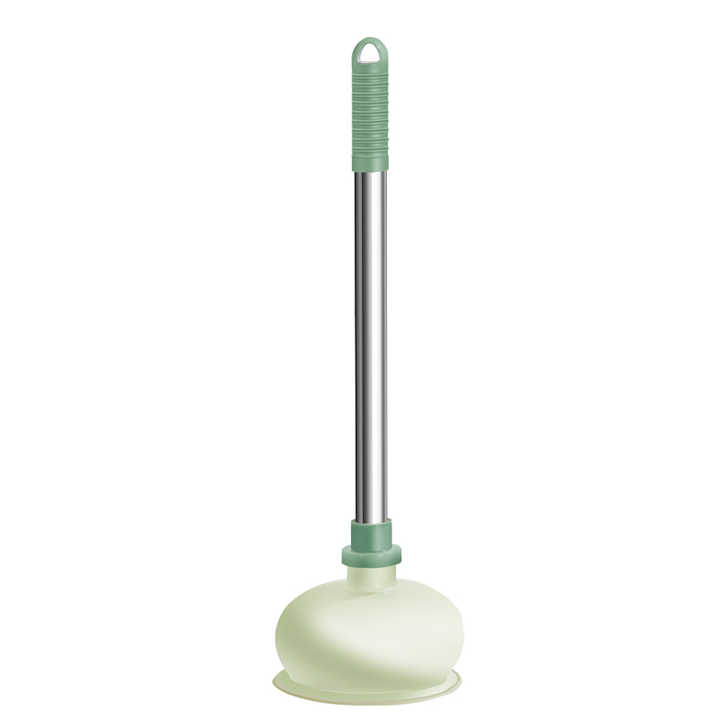 Custom Toilet Plunger with Long Stainless Steel Handle and Rubber ...