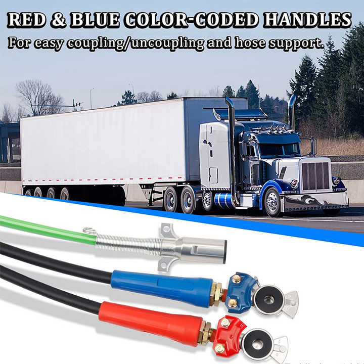 15 Ft Power Semi Truck Trailer Air Lines Hose Assembly