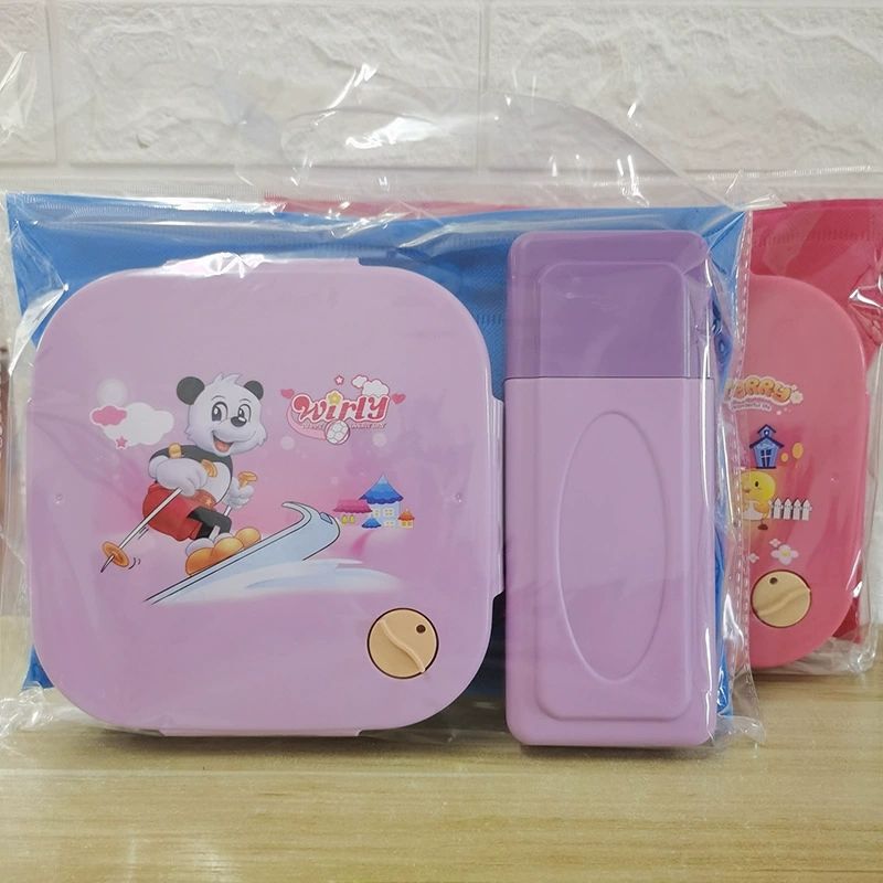 Plastic divided Lunch Box and Water Bottle Set PP Leak-Proof Water ...