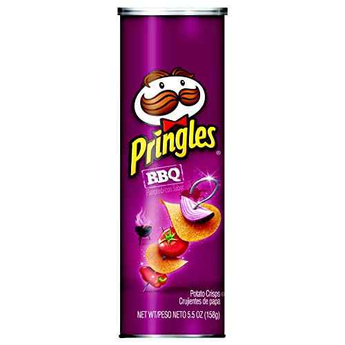 Pringles Snack Stacks Patatas fritas, sabor a barbacoa, lata de 5,5 oz ...