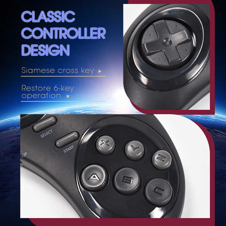 Wireless 2.4G HDMI-Compatible Sega Genesis Video Game Console