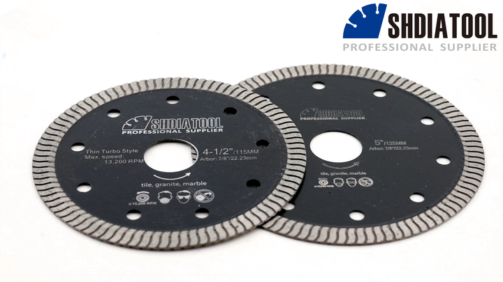 Dia 4'' 4.5'' 5'' S-shaped Super Thin Turbo Diamond Cutting Disc Turbo ...