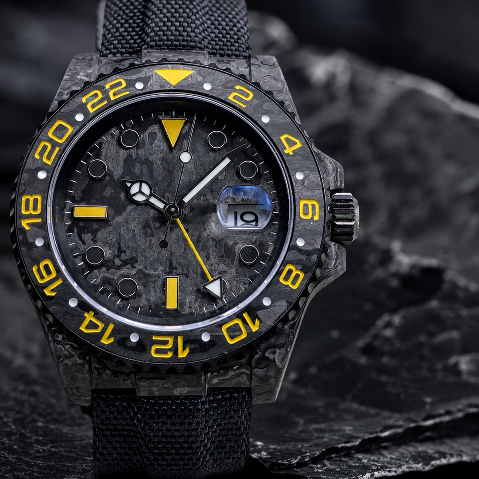 2026 New Design Carbon Fiber 3186 Automatic Mechanical Movement Yellow ...
