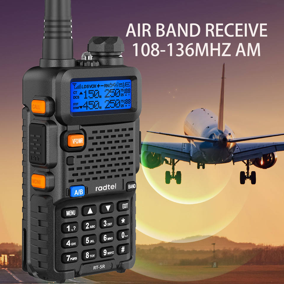 Radtel RT-5R Full Band Portable AM FM Walkie Talkie 5km Range