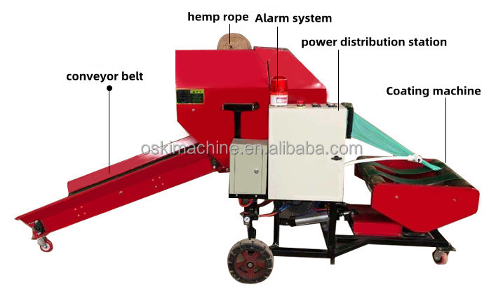 Automatic forage silage peanut corn straw automatic silage baler baler ...