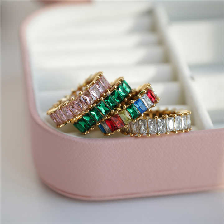 Shop High End AAA Zirconia Pave Trendy Non Tarnish Rings