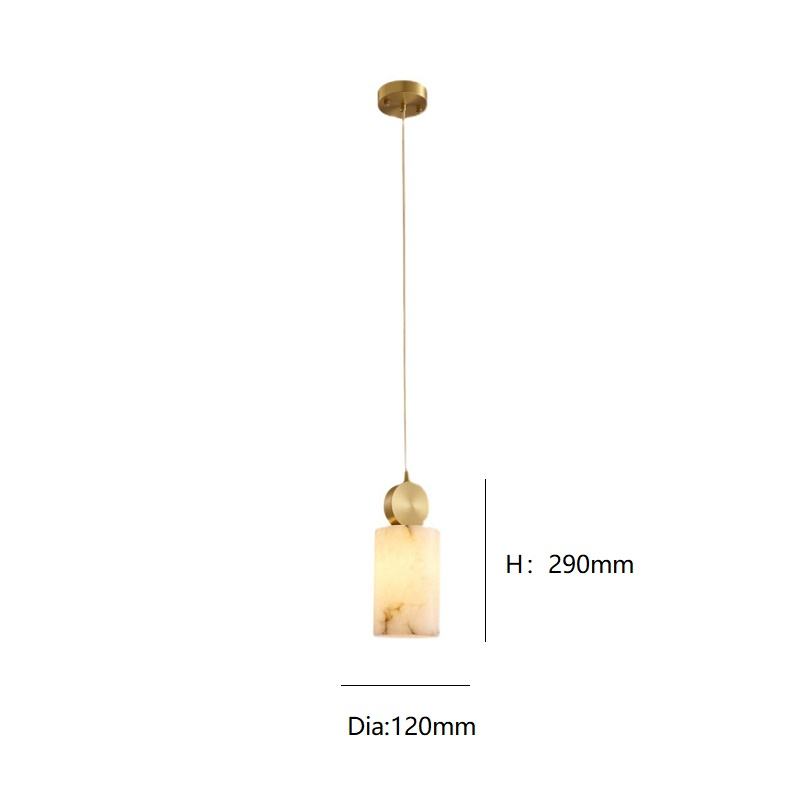 Modern Designed Spanish Alabaster Lamp Natural Marble Pendant Light for ...