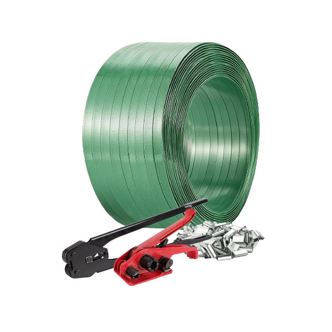 Manual Packing PET Strapping Band Roll with Paper Tube Embossed Surface ...