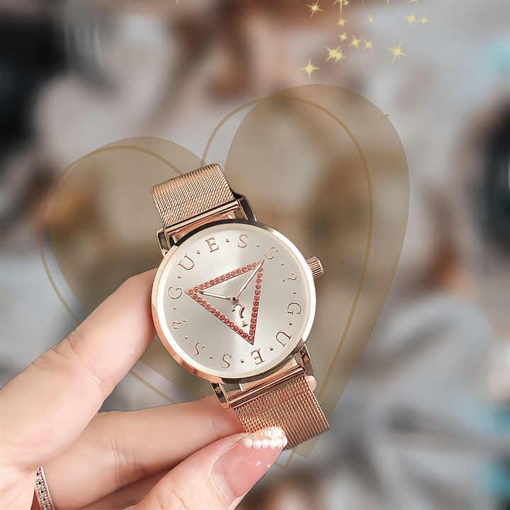 Brand Triangle Inverted Quartz Watch - Stylish & Durable