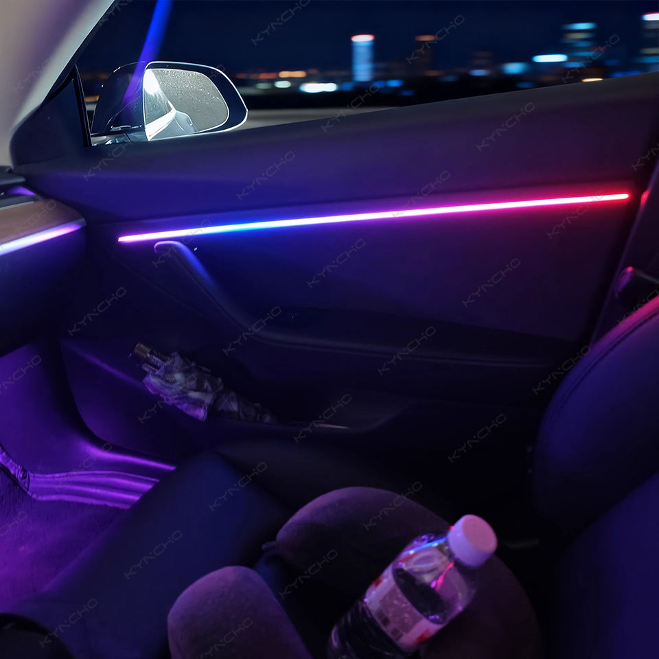KYNCHO for Tesla Model3 12V Symphony LED Car Ambient Light 64 Colors ...