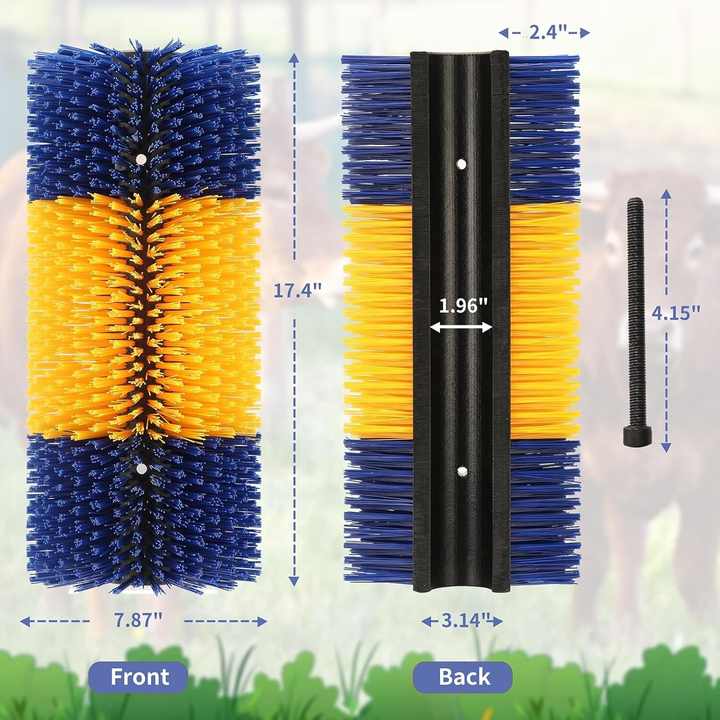 Nylon Bristles Livestock Massage Scratching Cleaning Horse Brush Roller ...