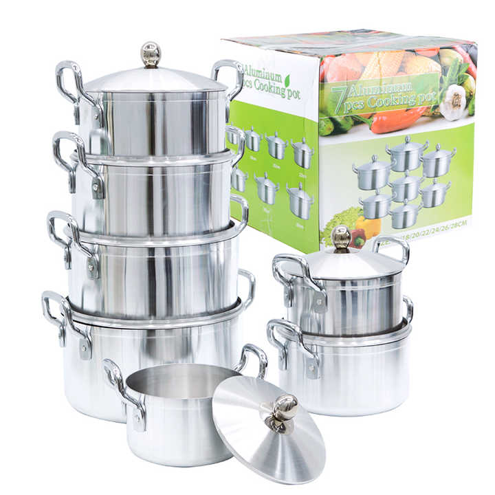 YT 7-Piece Cookware Set - Durable Aluminum Pot Collection