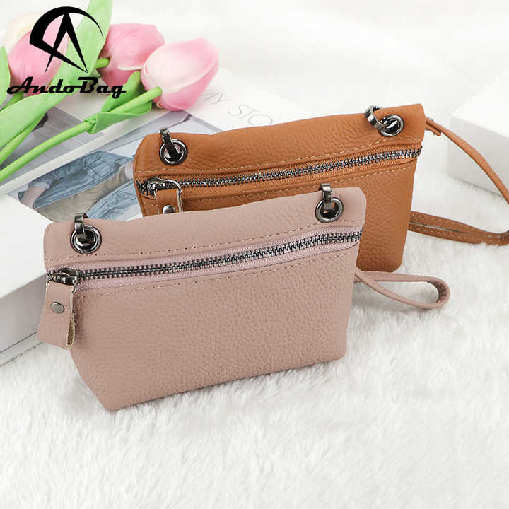 AndoBag Genuine Leather Coin Purse for Women Portable Mini Storage Bag ...