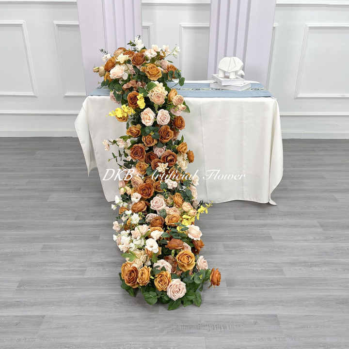 High Quality Table Decoration Natural Flower Table Runner Waterfall ...