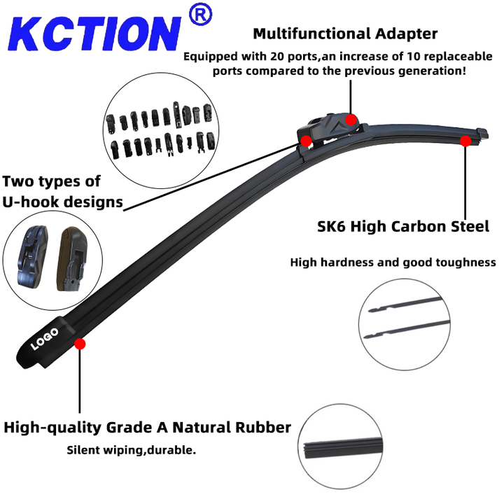 For K-700A Natural Rubber Sportage Ceed Car Windshield Wiper Blade with ...