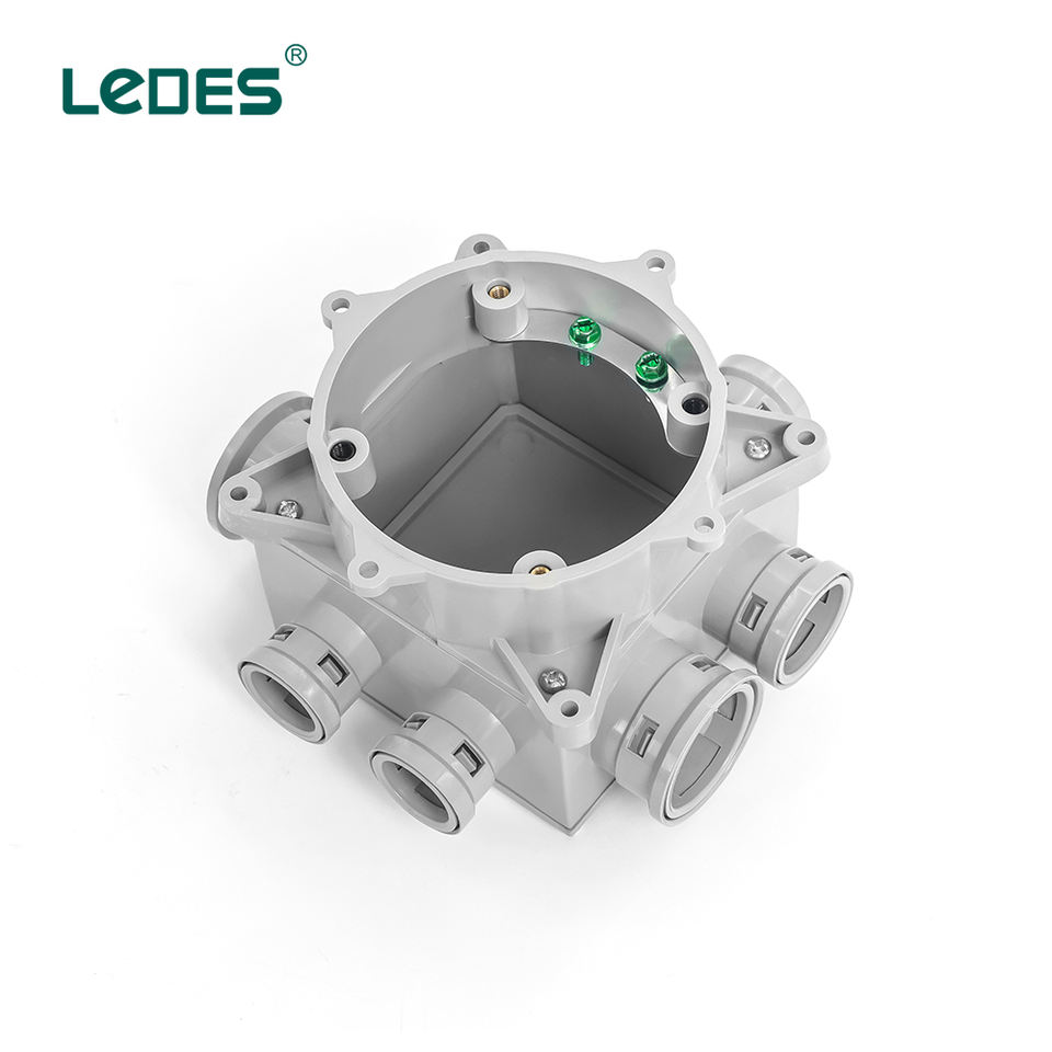 Ledes PVC ENT Conduit Slab Box With Molded Connector Round Concrete ...