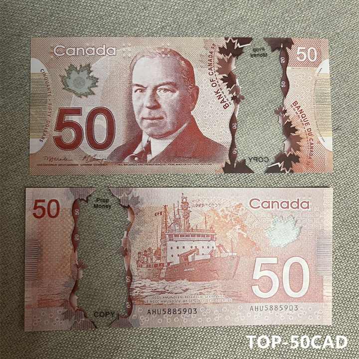 Transparent Movie Polymer Canadian Prop Money - Realistic