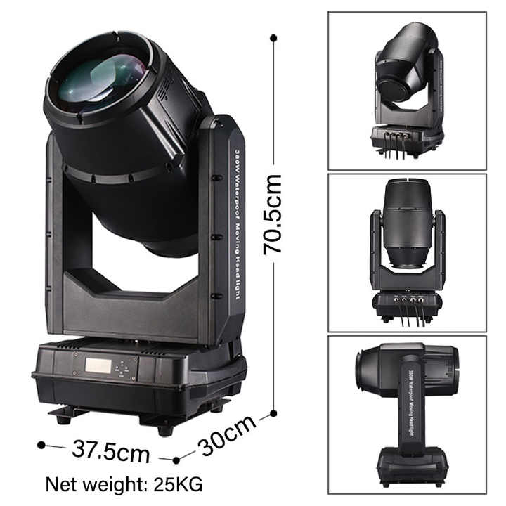380w Waterproof Moving Head Light IP65 - 3in1 Beam Spot Wash