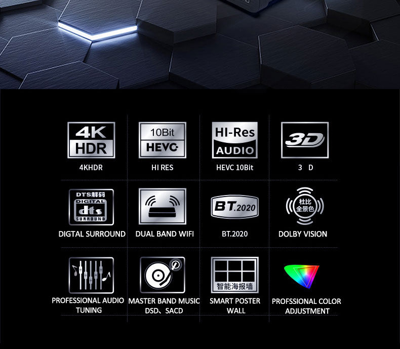 4K Blu-ray Hard Disk Player UHD Blu-ray Player 3D Network Movie ...