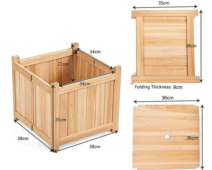 Small Wooden Liner Planter Box Stand Country-Style Garden Home ...