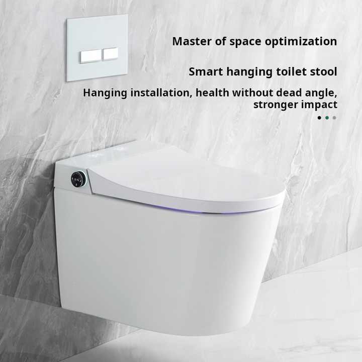 Modern Intelligent Wall-Hung Smart Toilet Inodorous Ceramic WC Bowl Set ...