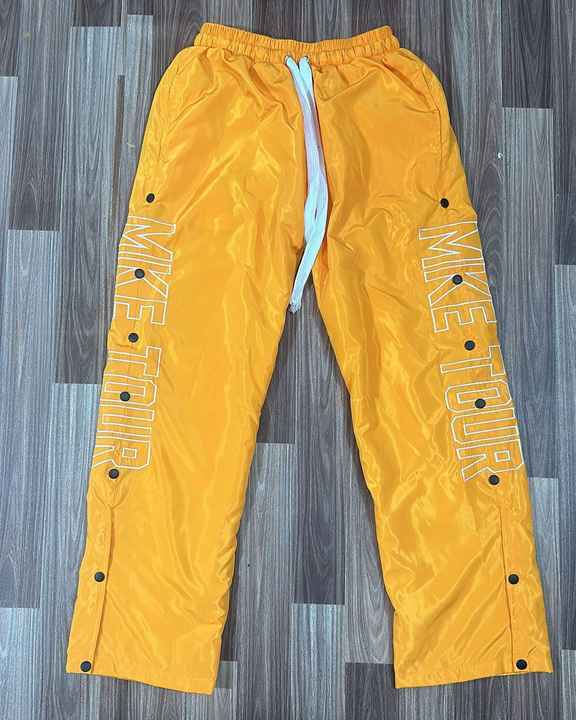 Nylon Pants Wide Leg Embroidered Windbreaker Men's Joggers