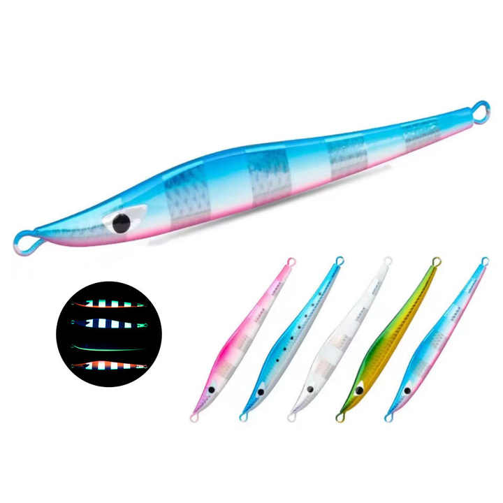 New Oem 60g 80g Lead Speed Vertical Luminous Glow Jigging Lure Wholesale Salt Water Fast Sinking ...