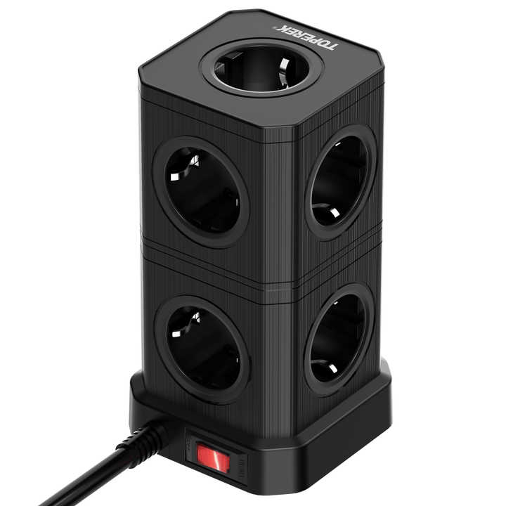 New Trend 9-Way Detachable Flexible Europe Power Socket Multi-Plug ...
