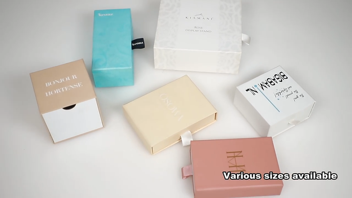 Luxury Hard Rigid Cardboard Drawer Paper Boxes Custom Printed Sliding ...