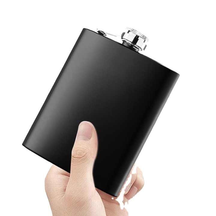 Wholesale Stainless Steel Customized Alcohol 6oz Matte Black Painting ...