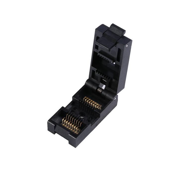 Compact Size Clamshell Socket SOP 16 Stable Contact IC Test Socket 1.27 ...