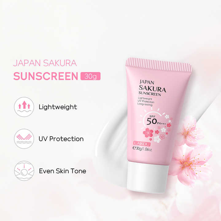 Japan Sakura SPF50+ Outdoor Sunscreen Refreshing Moisturizing Isolation ...