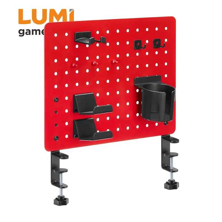 Gaming Pegboard - Customizable Metal Organization Desk Mount