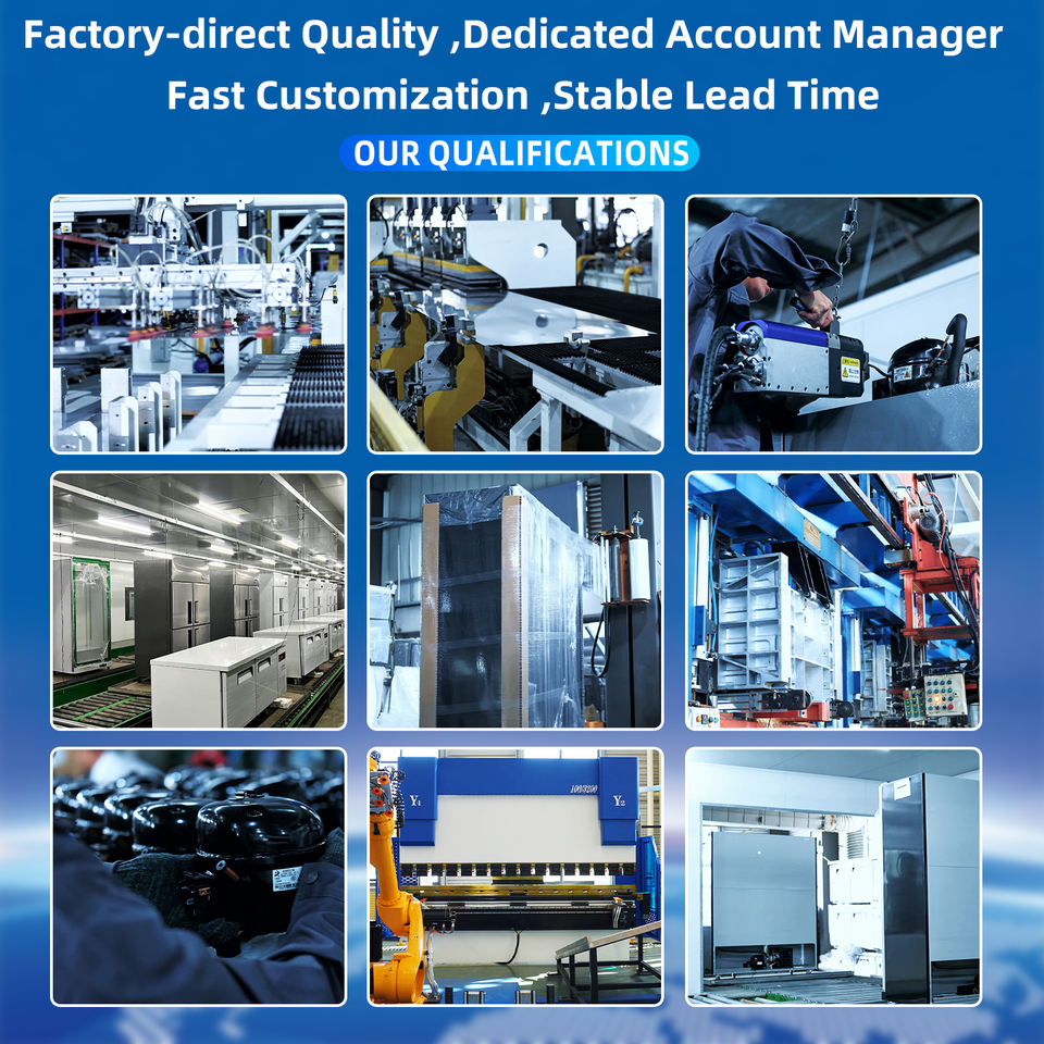 Bottom Mount Large Capacity HD Glass Freezer Beverage Display Freezers ...