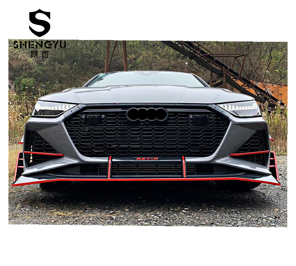 Car Body Kit for Audi A7 C8 19-21 Upgrade RS7 with Front Face and Rear ...