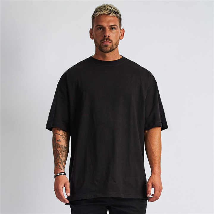 Shop Our Blank T-Shirt with Oversized Drop Shoulder Design