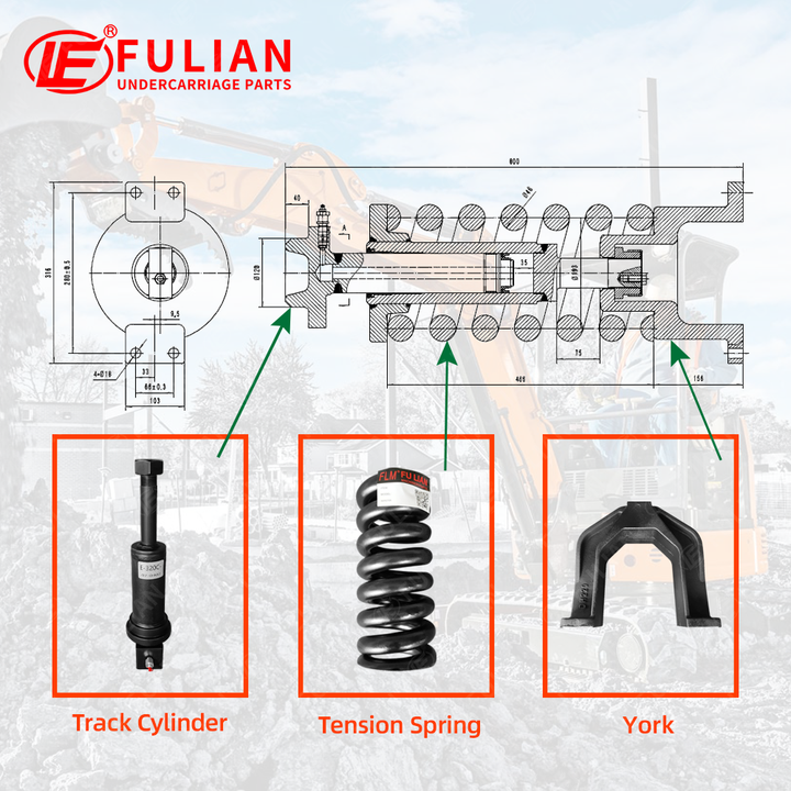 35MPa Track Adjuster Cylinder for Liugong CLG225 CLG925 Excavator ...