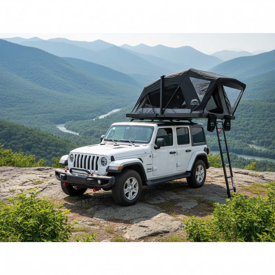 WildLand Low Profile Aluminum Hard Shell Rooftop Tent Compact Closed ...