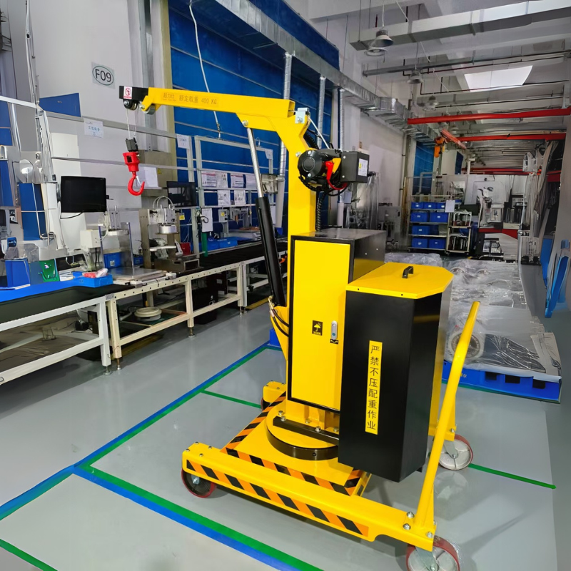 Portable Mini Electric Floor Crane 2T 360 Degree Rotating Crane Small ...