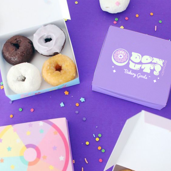 Custom Printed Luxury Sweet Pastry Dessert Mini Donuts