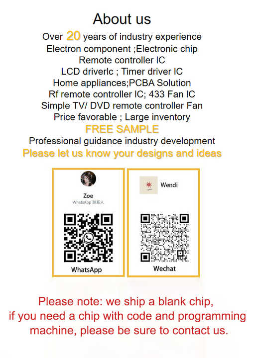 AD009-08N TV Remote Control IC - Fan IR Remote Controller