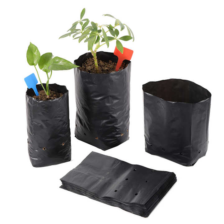 2 Gallon Square Plastic Plant Nursery Bag Pot Greenhouse Fruit ...