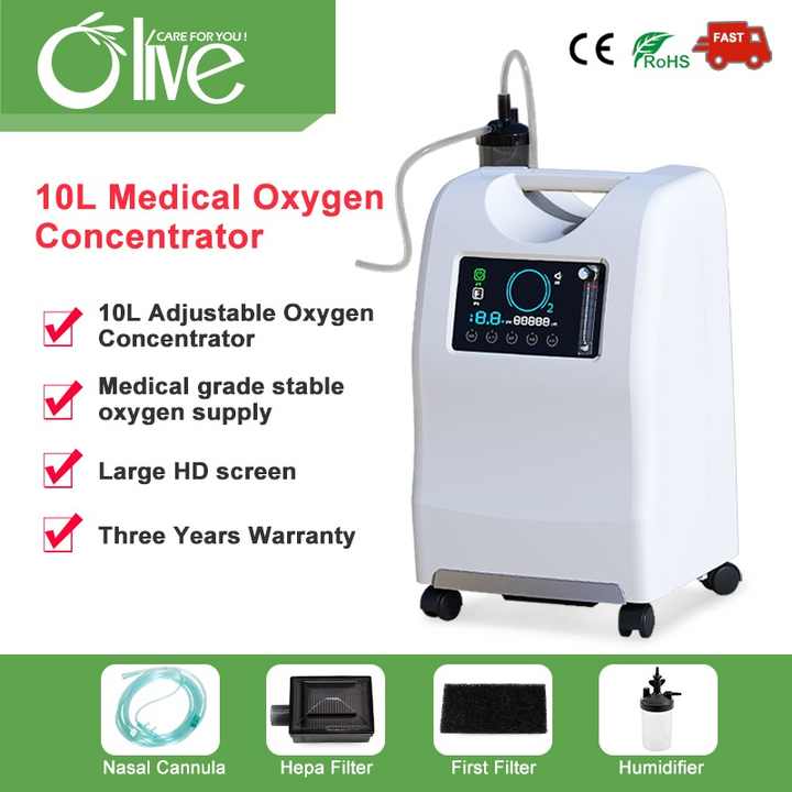 Oxygen Generator - Portable 10L Concentrator for Medical Use