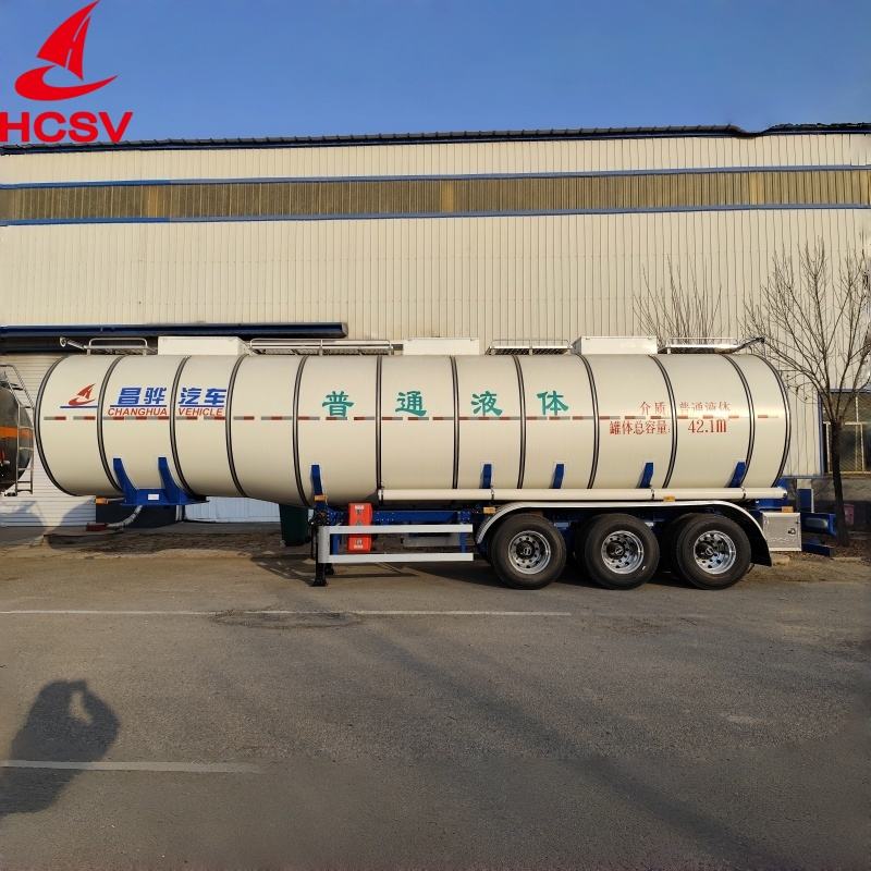 Double Layer Insulated Stainless Steel Tank Semi Trailer for General ...