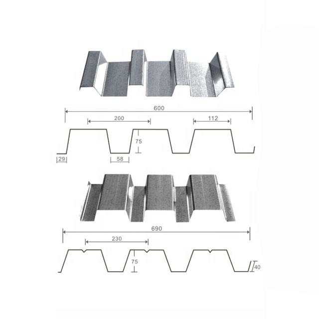 Metal Deck Galvanized Steel Floor Decking Pans Concrete Flooring ...
