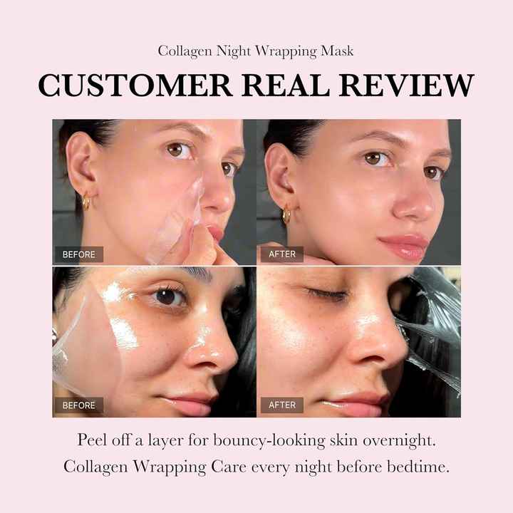 private label Korean Hydrolyzed Collagen Overnight Wrapping Peel Off Facial peel-off face night ...