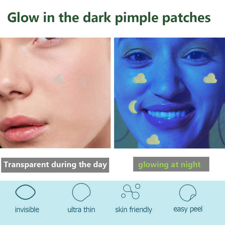 Glow in the Dark Pimple Patches - Invisible Acne Treatment