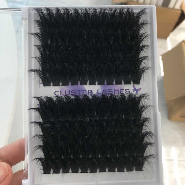 Popular Cluster Lashes Style Fluffy Pre-cut Lashes Colors New Makeup ...